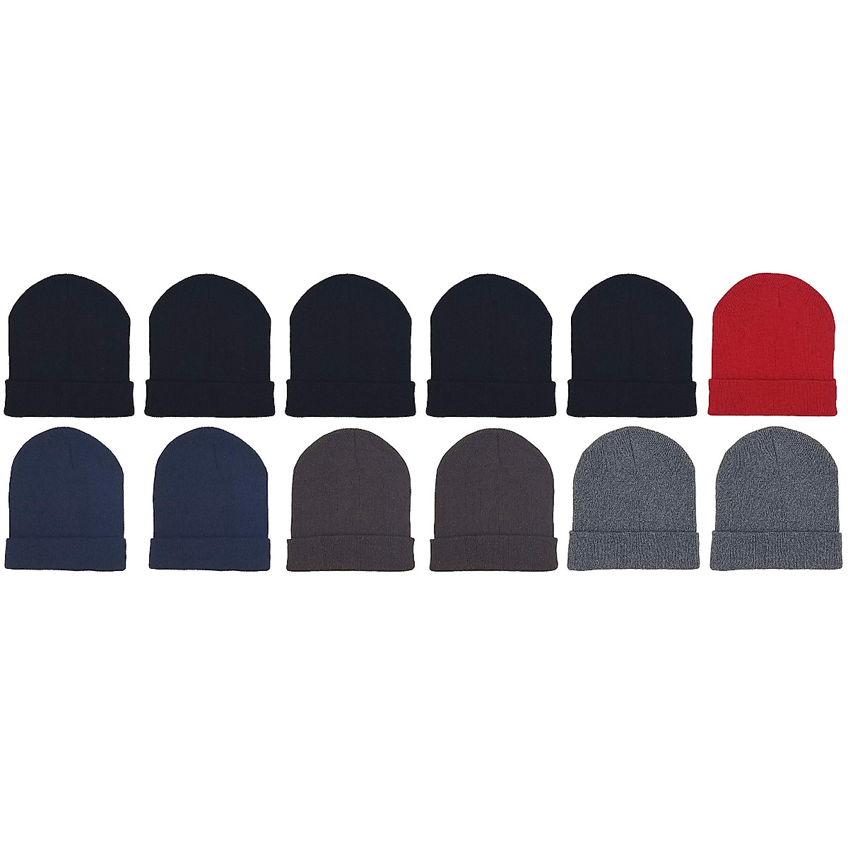 48x Winter Beanies & Gloves Combo Pack, Bulk Pack for Men Women, Warm Cozy Gift (Assorted #1)