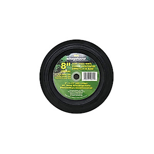 Shepherd Hardware 9600 8-Inch Hand Truck Replacement Wheel, Solid Rubber, 2-1/2-Inch Ribbed Tread, 5/8-Inch Bore Offset Axle