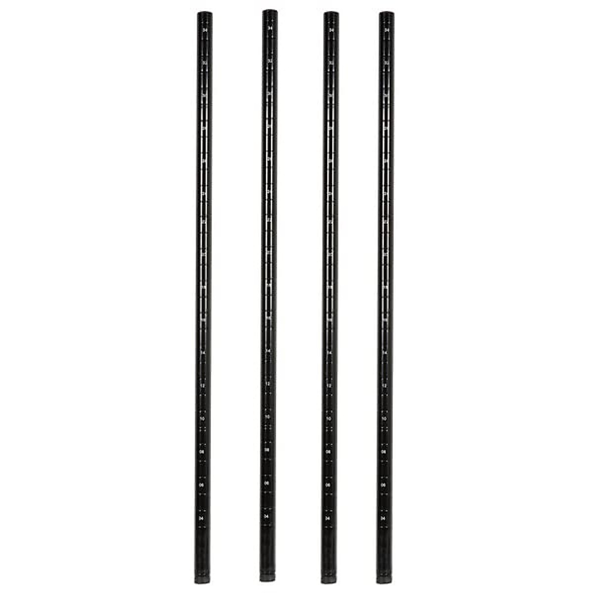 Regal Altair Set of 4 Wire Shelving Posts | Customize Poles Height: 8", 14", 27", 34", 54", 64", 74", 86", 96" and Material: Chrome, Black Epoxy, Green Epoxy, Stainless Steel