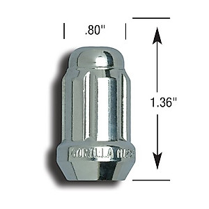 Gorilla Automotive 21631SD Small Diameter Wheel Locks (12mm x 1.50 Thread Size)