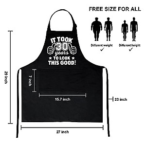 30th Birthday Gifts for Men Women, 1993 Happy 30th Birthday Gift Ideas, 30th Chef Aprons for Men with 3 Pockets, Funny Cooking Aprons for 30 Years Old Men, Women, Husband, Wife, Son, Daughter, Friend