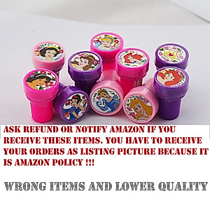 Princess Disney 10 Assorted Self Inking Stampers Party Favor