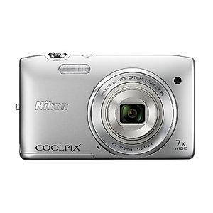 Nikon COOLPIX S3500 20.1 MP Digital Camera with 7x Zoom (Silver) (OLD MODEL)