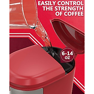 KINGTOO Single Serve Coffee Maker, Single Serve K Cup Coffee Maker for K-Cup Pod & Ground Coffee, Thermal Drip Instant Mini Coffee Machine with Self Cleaning Function, Brew Strength Control