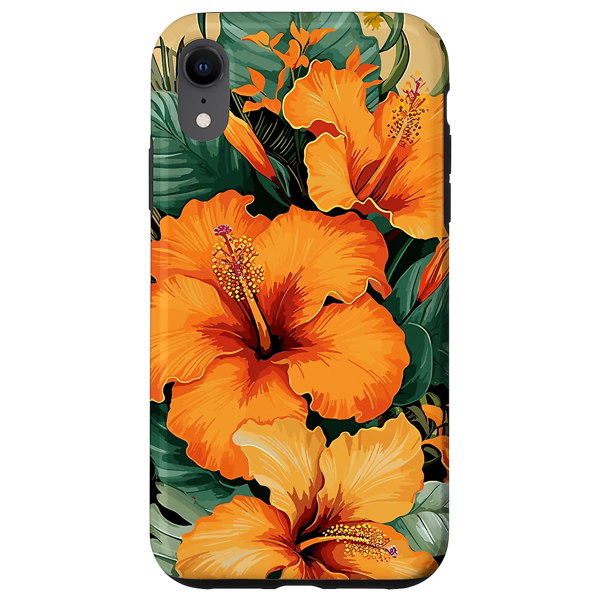 iPhone XR Tropical Hawaiian Flower, Yellow Hibiscus, Floral Exotic Case