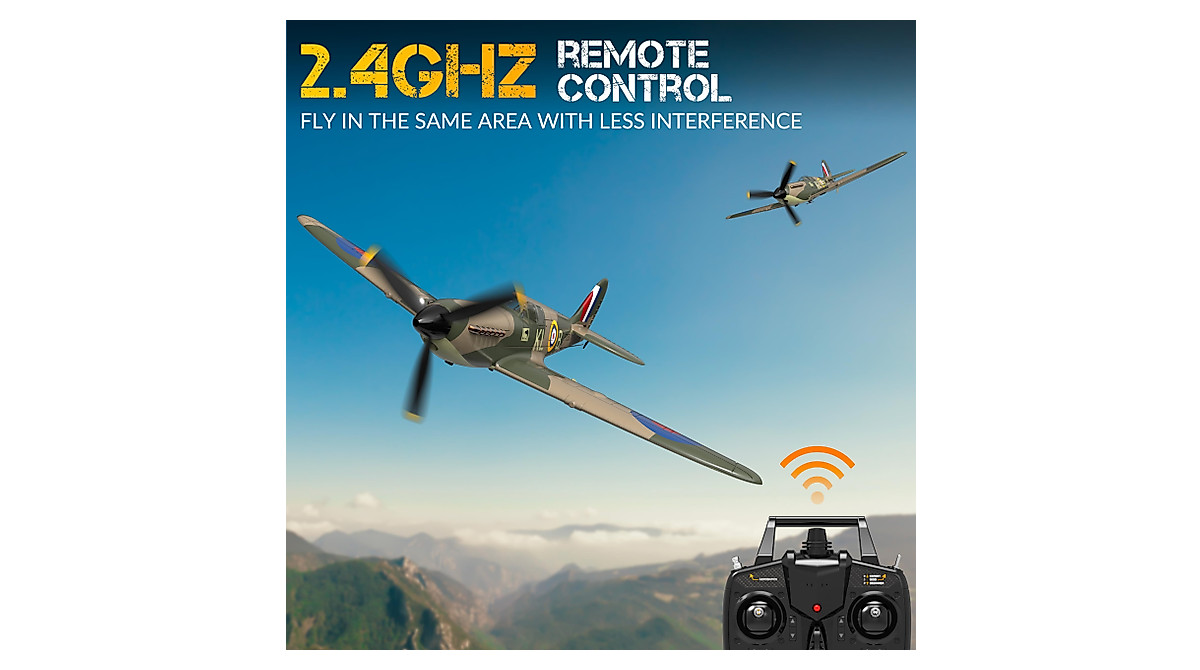 VOLANTEXRC Spitfire 4-CH RC Plane - Easy Flying Fun