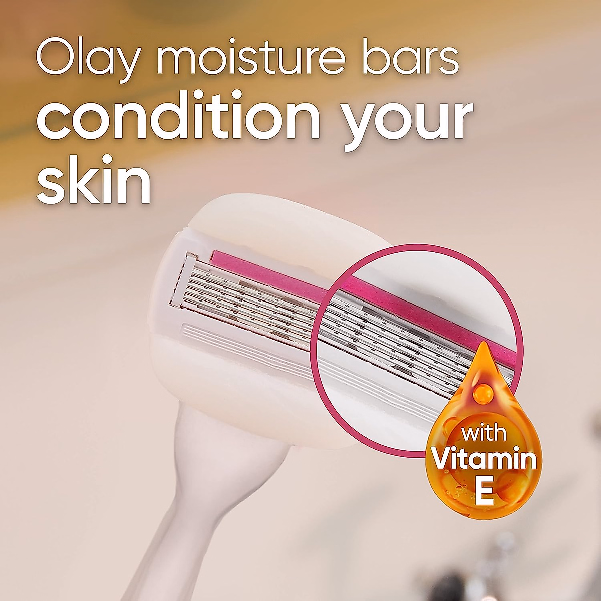 Gillette Venus Comfortglide with Olay Sugarberry Womens Razor Handle + 2 Blade Refills, Silver, 1 Count