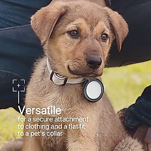 WAIRCO Airtag Holder - Revolutionary Secure Snap Closure for Apple Airtag | Multi-Fabric Easy Attachment | Anti-Scratch Protective GPS Tracker Case, Kids, Seniors, Pet Collars & Luggage (Pink)