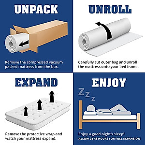 Nautica Home 10" Restore Innerspring Hybrid Mattress Quilted Memory Foam Cover: High Density Comfort Latex Foam Layer with Bonnell Support Coil Springs Base, Twin XL