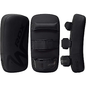 RDX MMA Thai Pad for Target Training, Convex Skin Leather Curved Kickboxing Strike Shield, Coaching Boxing, Muay Thai, Martial Arts, Karate, Taekwondo, Punching