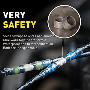 400PCS Solder Seal Wire Connectors-haisstronica Waterproof Heat Shrink Butt Connectors-Self Solder for Marine,Aircraft,Boat,Truck,Stereo,Joint