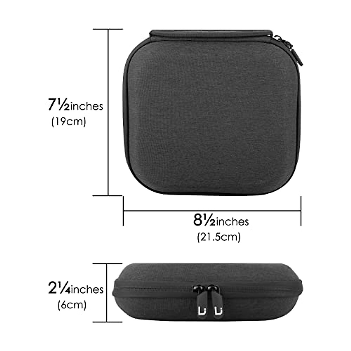 Linkidea Headphones Carrying Case Compatible with Sony WH1000XM5, WH-CH700N, WH-CH710N, WH1000XM3, WH1000XM4, XB950BT Case, Protective Hard Shell Travel Bag with Cable, Charger Storage (Dark Grey)
