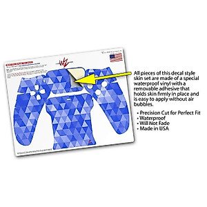 WraptorSkinz Skin Wrap compatible with Sony PS5 DualSense Controller Triangle Mosaic Blue (CONTROLLER NOT INCLUDED)