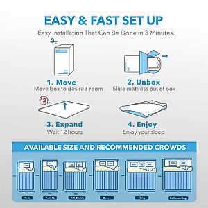 14 Inch Full Cooling Mattress, Cooling Gel Memory Foam Mattress in a Box, CertiPUR-US Certified Made in USA, Medium Double Firm Mattress for Pressure Relief, White