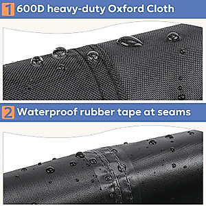 Outdoor Chair Covers For Patio Furniture Waterproof, Gorpche Patio Chairs Covers with Fastener Windproof Buckle Straps, Heavy Duty Lawn Outdoor Furniture Covers fits up to 29 x 30 x 36 inches(2 Pack)