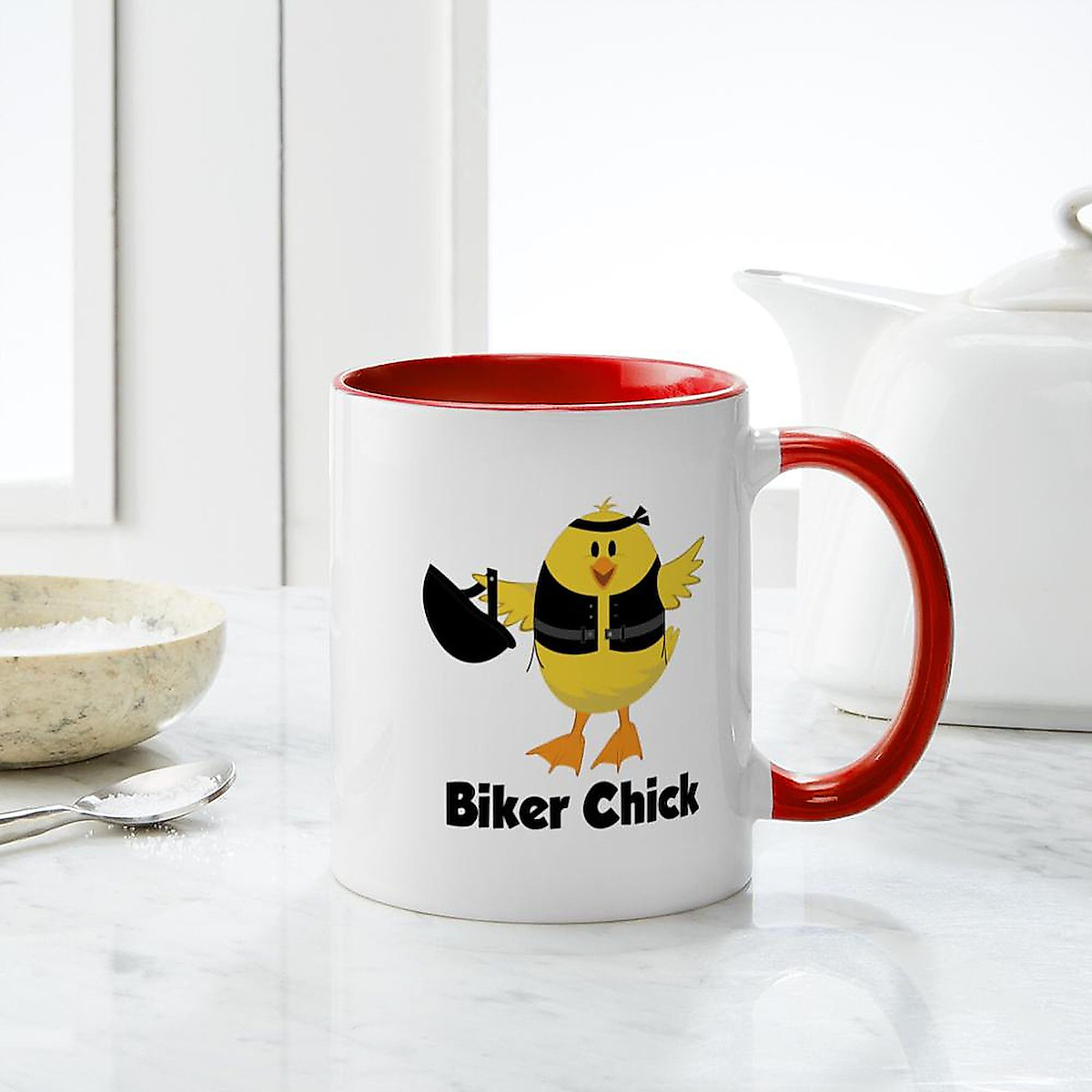 CafePress Biker Chick Mugs Ceramic Coffee Mug, Tea Cup 11 oz