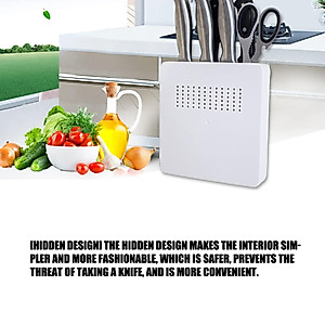 Knife Rack, Hidden Kitchen Knife Holder Prevent Injury Breathable Wall Mounted Knife Block for Home Kitchen