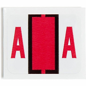 Smead BCCR Bar-Style Alphabetic Color-Coded Labels, Letters A-Z, Assorted Colors, 500 Labels per Roll (67070)