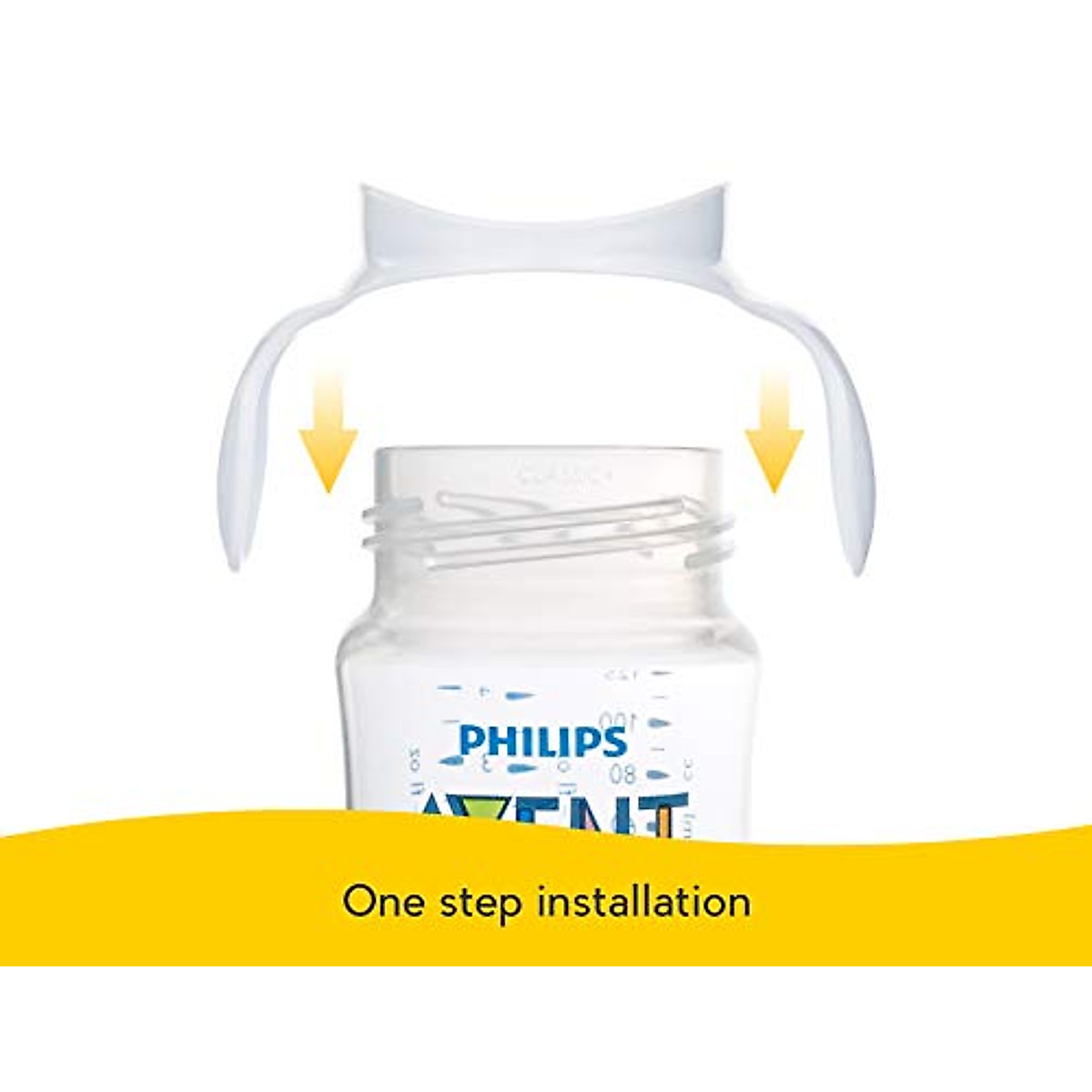 Baby Bottle Handles for Philips Avent Anti-Colic and AirFree Vent Baby Bottles, Compatible Avent Bottle Holder for Baby, 2 Count