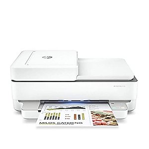 HP Envy Pro 6458 All-in-One Wireless Printer: Easy Printing, Scanning, Photo Copying, Fax Jobs, High-Yield Ink Stability, Borderless, Double-Sided Printing for Home & Office, 5SE48A (Renewed)