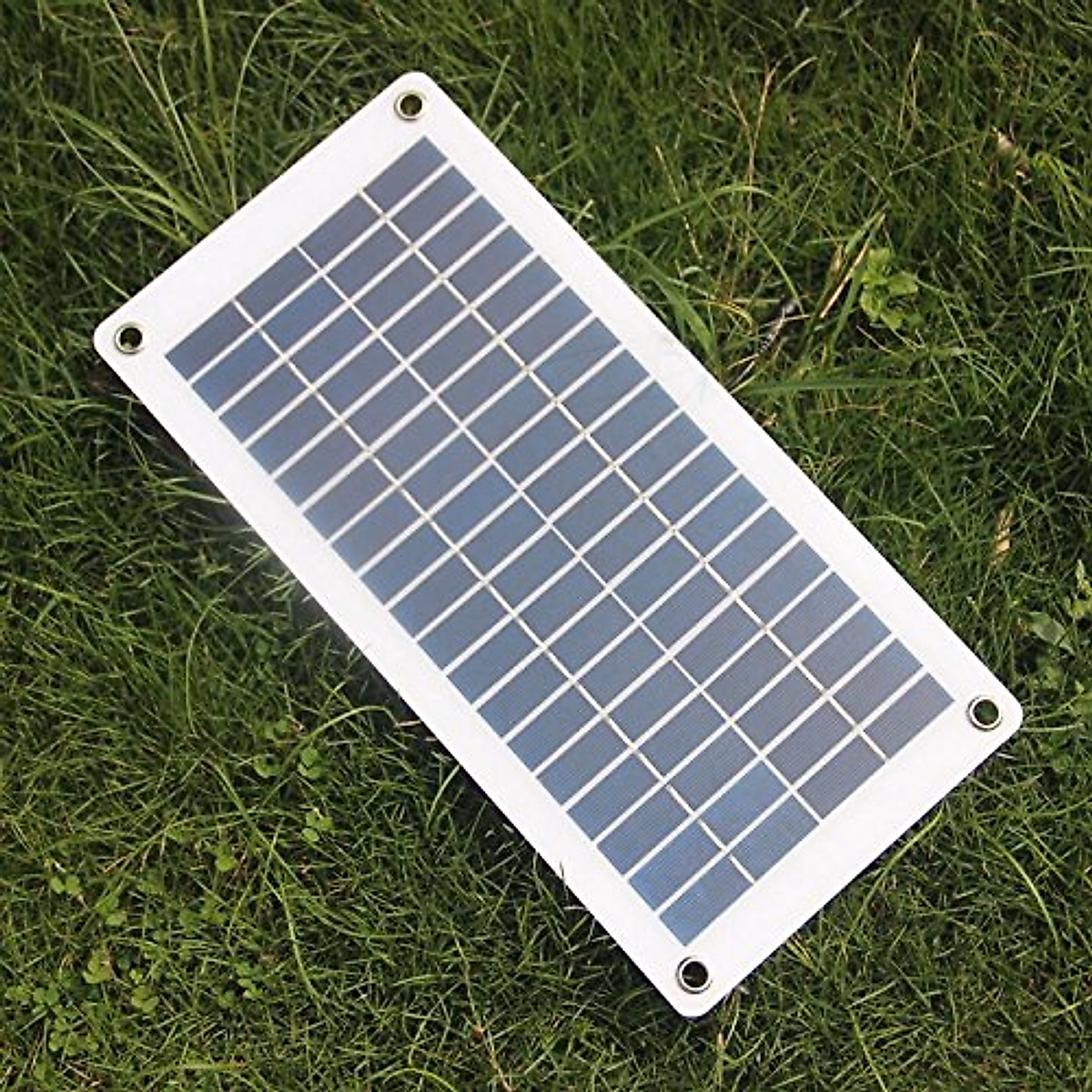 NUZAMAS 12V 8.5W Portable Solar Panel Semi-Flexible with Alligator Clips and USB Output for Car Battery Phone Charging Maintenance Outdoor Camping Fishing Boat RV