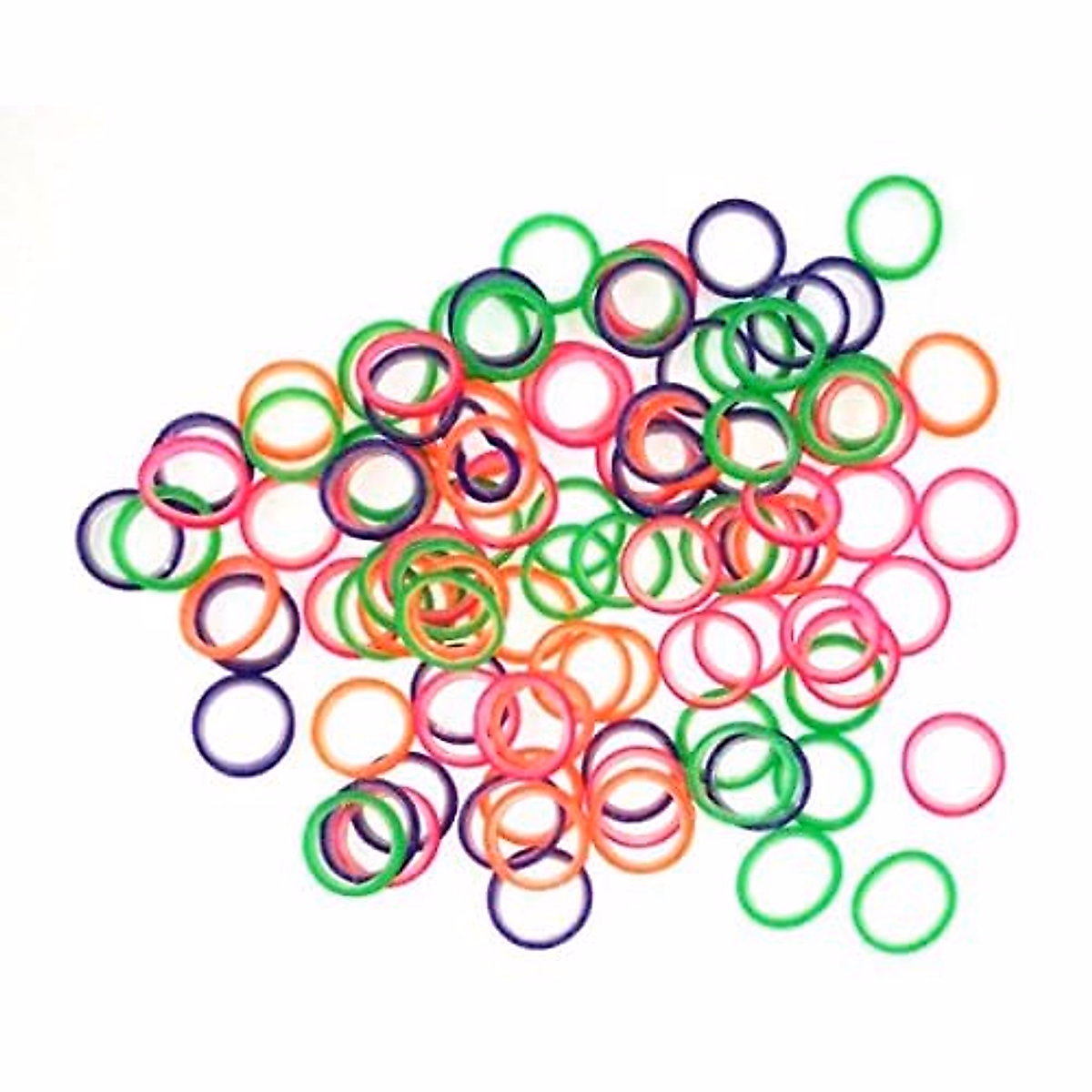 3/16" inch Orthodontic Elastic Rubber Bands 3 x 100 packs Neon medium force 4.5 oz, Rubberbands for making bows, Dreadlocks, Dreads, Doll Hair, Braids, Horse Mane Tail, FREE elastic placer by AdentalZ