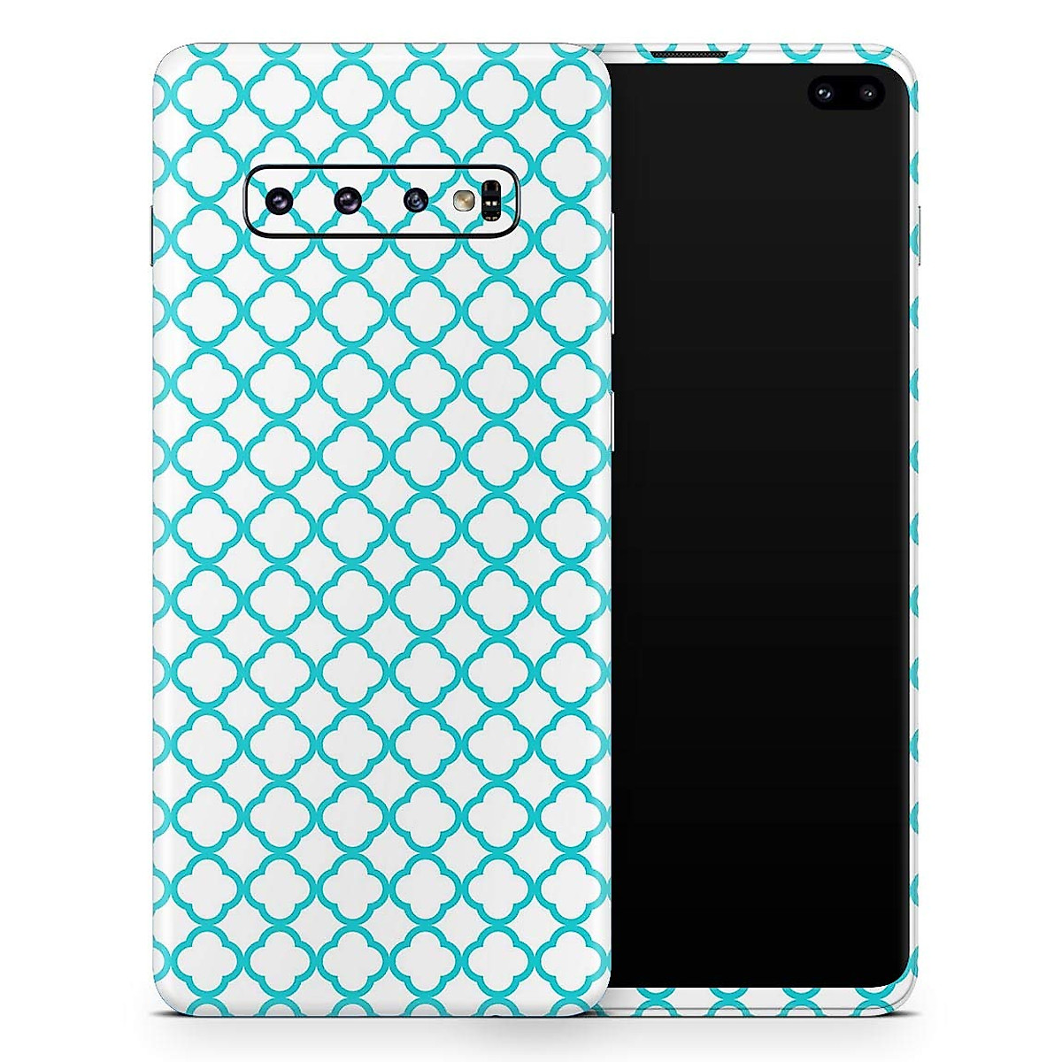DesignSkinz Moracan Teal on White Protective Vinyl Decal Wrap Skin Cover Compatible with The Samsung Galaxy S20 (Screen Trim & Back Glass Skin)