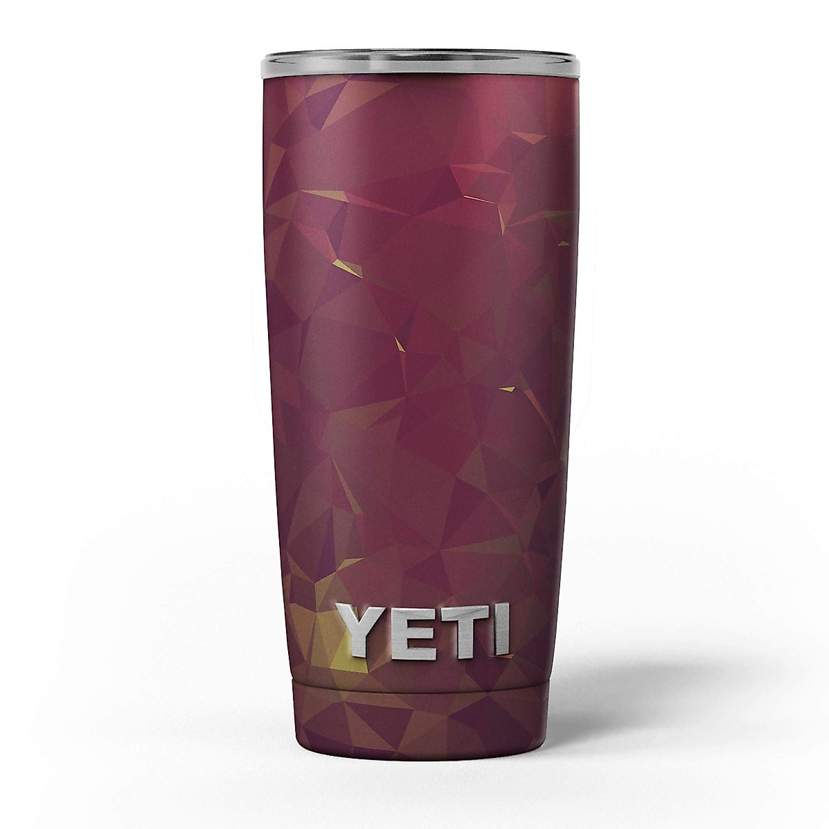 Design Skinz Red Geometric V13 - Skin Decal Vinyl Wrap Kit Compatible with The Yeti Rambler Cooler Tumbler Cups