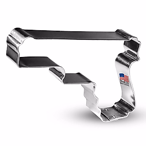 Hand Gun Cookie Cutter 4 Inch - Made in the USA – Foose Cookie Cutters Tin Plated Steel Hand Gun Cookie Mold