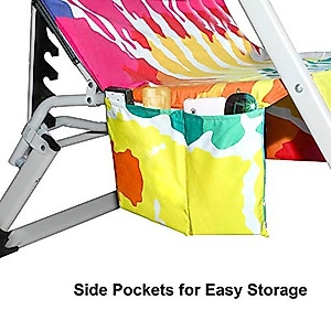VOCOOL Beach Chair Towel Chaise Lounge Cover with Pockets and Clips Pool Chair Towel for Outdoor Patio Garden(Kaleidoscope)