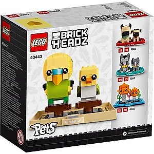 LEGO BrickHeadz Pets Dogs, Cats, Fish, Birds or Hamsters (Choose Pet) (Budgie Parrot 40443)