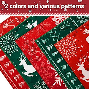 Carvapet Christmas Rug - Charming Christmas Tree, Playful Elk and Delicate Snowflake Patterns, Non-Slip, Machine Washable Mat for Living Rooms, Hallways and Bedrooms（Snowflake Red,2x3）