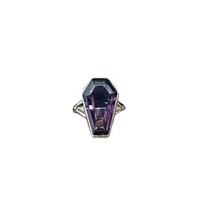 Royal Jewelry Hut Solid 925 Sterling Silver For Women Coffin Shape Ring for Halloween Engagement Gift for Her