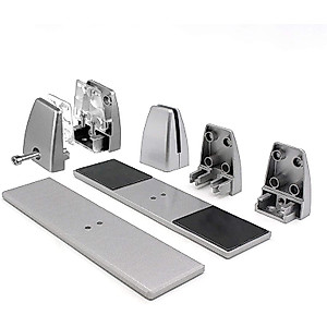 Sneeze Guard Clamp Bracket, T-Shaped Desk Partition Clamp with Freestanding Base for Clear Acrylic Shield Heavy Duty Auminum Guard Clamp, Desktop Countertop Reception 2PC