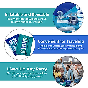 TMD Retail Giant Dice Drinking Game for Adults - Blow Up Dice PVC Inflatable and Reusable 2 Dice - 10" - Jumbo Dice for Indoor Outdoor Fun Games, Pool Parties, Lawn Floor Games