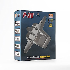 RoofWorld 1/72 Scale Replica Fighter Airplane Military Aircraft Model P-38 Fighter Lightning WWII Model Plane USA Army Military Models Collection