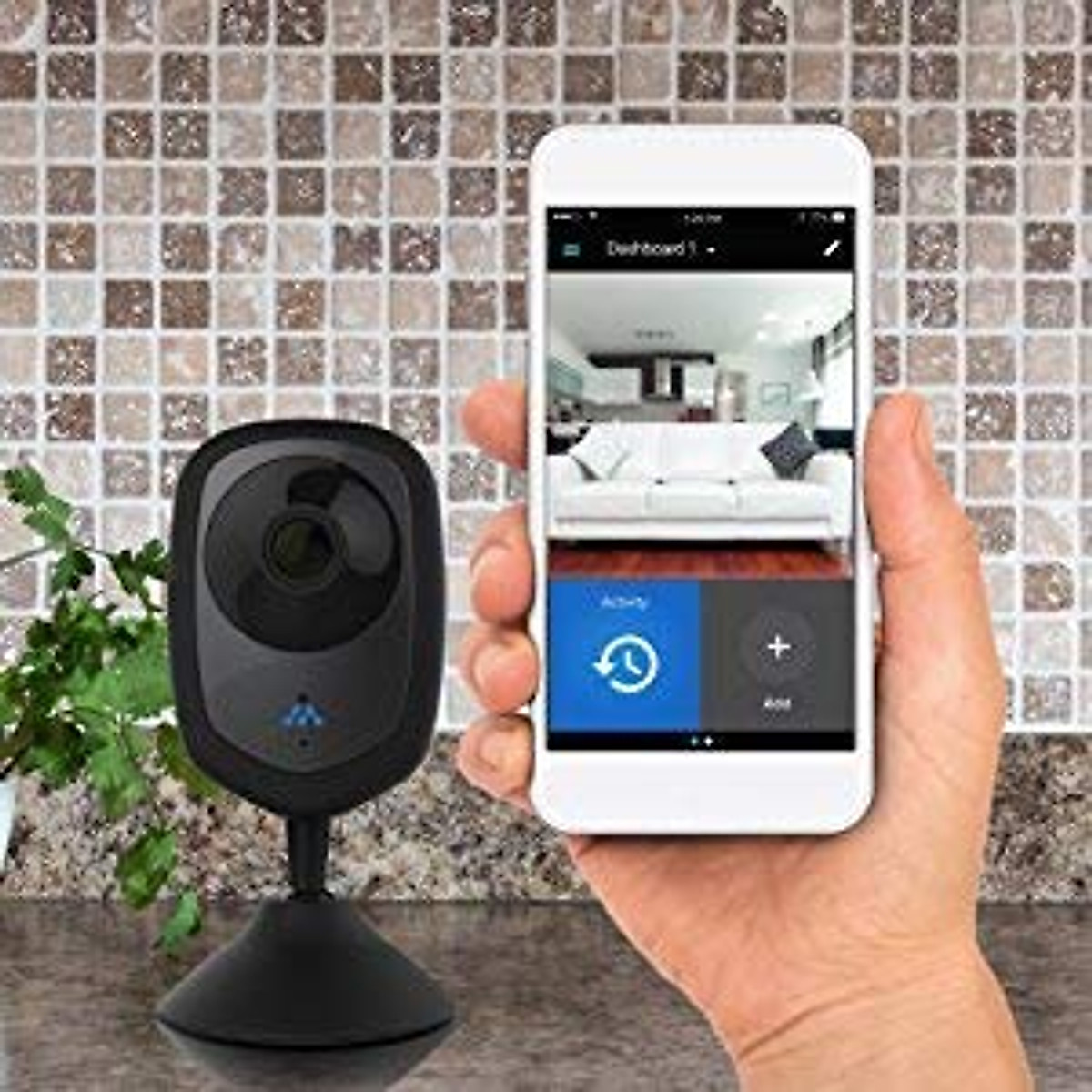 Momentum Axel WiFi Stick Up Security Cloud Cam | Baby Monitoring, Wireless Surveillance, Infrared Night Vision, 2-Way Audio, Live
