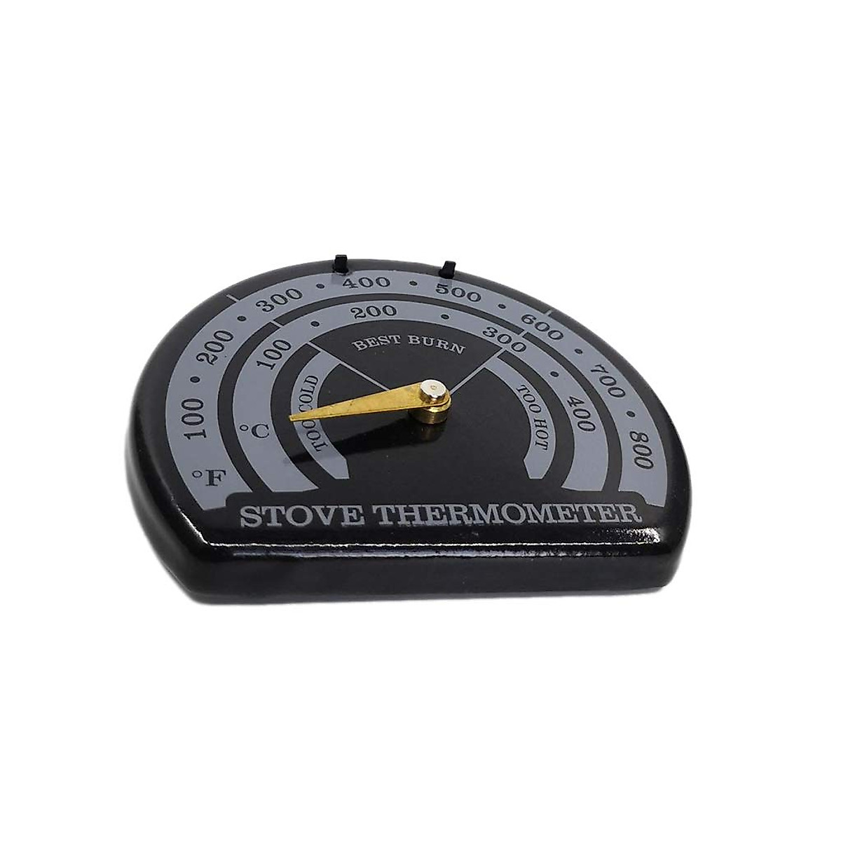 Tebatu Barbecue Tool,Magnetic Wood Fireplace Fan Stove Thermometer with Probe Household