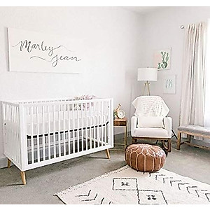 Contours Roscoe 3-in-1 Convertible White Standard Baby Crib, Converts from Baby Crib to Toddler Bed and Daybed, Fits Standard Full-Size Crib Mattress, Easy to Assemble - White