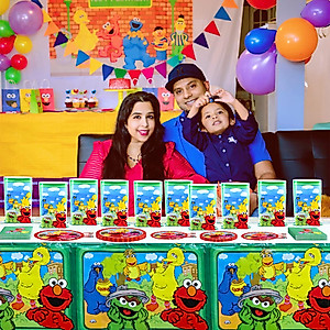 81 Pcs Cartoon Street Birthday Party Supplies Include Knife, Fork, Spoon, Plates, Napkin, Goodie Bags and Table Cloth for Boys Girls Baby Shower Birthday Decorations