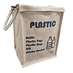 UHEIM Premium Trash Sorting Bins, Recycling Waste Bins, Recycle Waste Organizer, Separate Recyclable Trash Sorting Bag for Kitchen Home Organizer Baskets Compartment Container, 7.3 Gallon (Plastic)