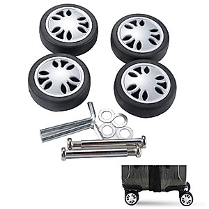 Miayaya Suitcase Wheels Replacement 360 Spinner 50x15mm Kits Luggage Travel Wheel Double Accessories Universal Rubber Swivel Trolley Casters Bearings Repair Tools Set Rotating Flexible Quietness 2Pack
