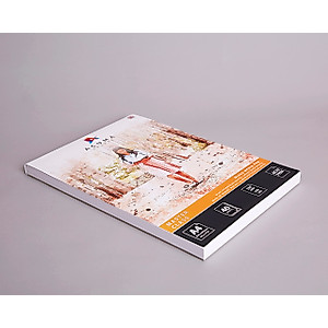 Mixed Media Paper Art Pad, 40 Sheets, A4 Size 110 lb/250 GSM, Glue Bound, Bleedproof, Acid Free, Cold Pressed for Artists Wet, Mixed Media Drawing and Techniques, Made in UK by Acuma Crafts