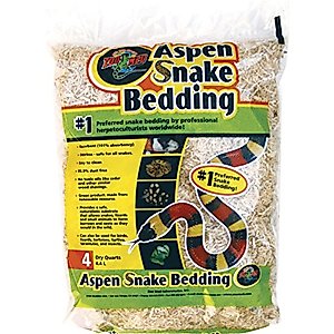 Zoo Med Laboratories Inc-Aspen Snake Bedding- Natural 4 Quart