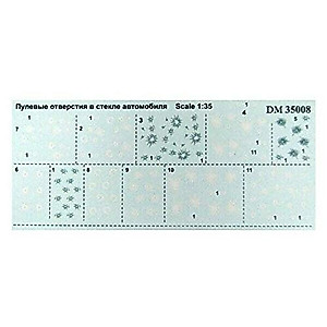 Dan Models 35008-1/35 Bullet Holes in The Glass of a Car Scale New in Box