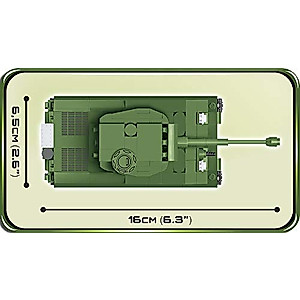 COBI Historical Collection M4A3E8 Sherman (Easy Eight) Tank, Army Green,316 pcs