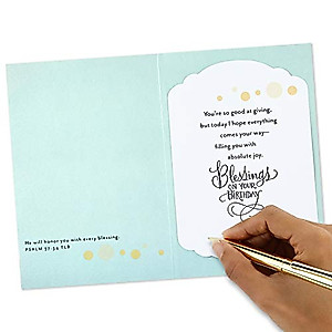 Hallmark DaySpring Religious Birthday Card (Blessings On Your Birthday)