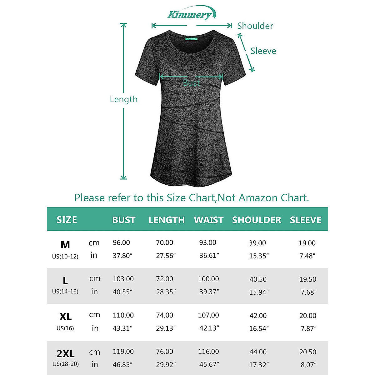 Kimmery Womens Workout Tops for Women Tops for Women Casual Summer Tops Athletic Tops for Women Yoga Tops Summer Shirts Blue M