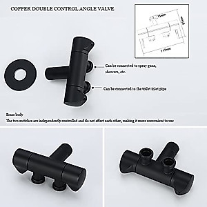 JIYTG Handheld Bidet Sprayer 2 Spray Modes Baby Cloth Diaper Sprayer Single Cold Toilet Sprayer Wall Mounted Brass Handheld Sprayer Kit with Angle Valve