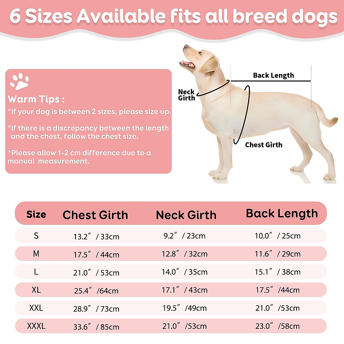 COHYVER Dog Cone, Professional Pet Recovery Shirt Dog Abdominal Wounds Bandages for Male Female, Pet Surgical Snugly Suit After Surgery, Anti-Licking Dog Onesies, Size L Red Stripes